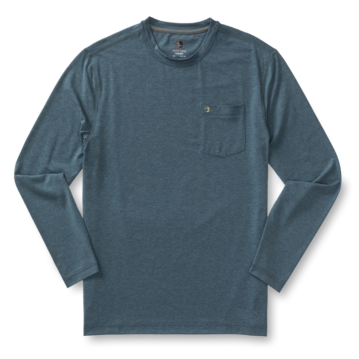 Windward Long Sleeve Performance T-Shirt - Orion Blue Heather – Duck Head